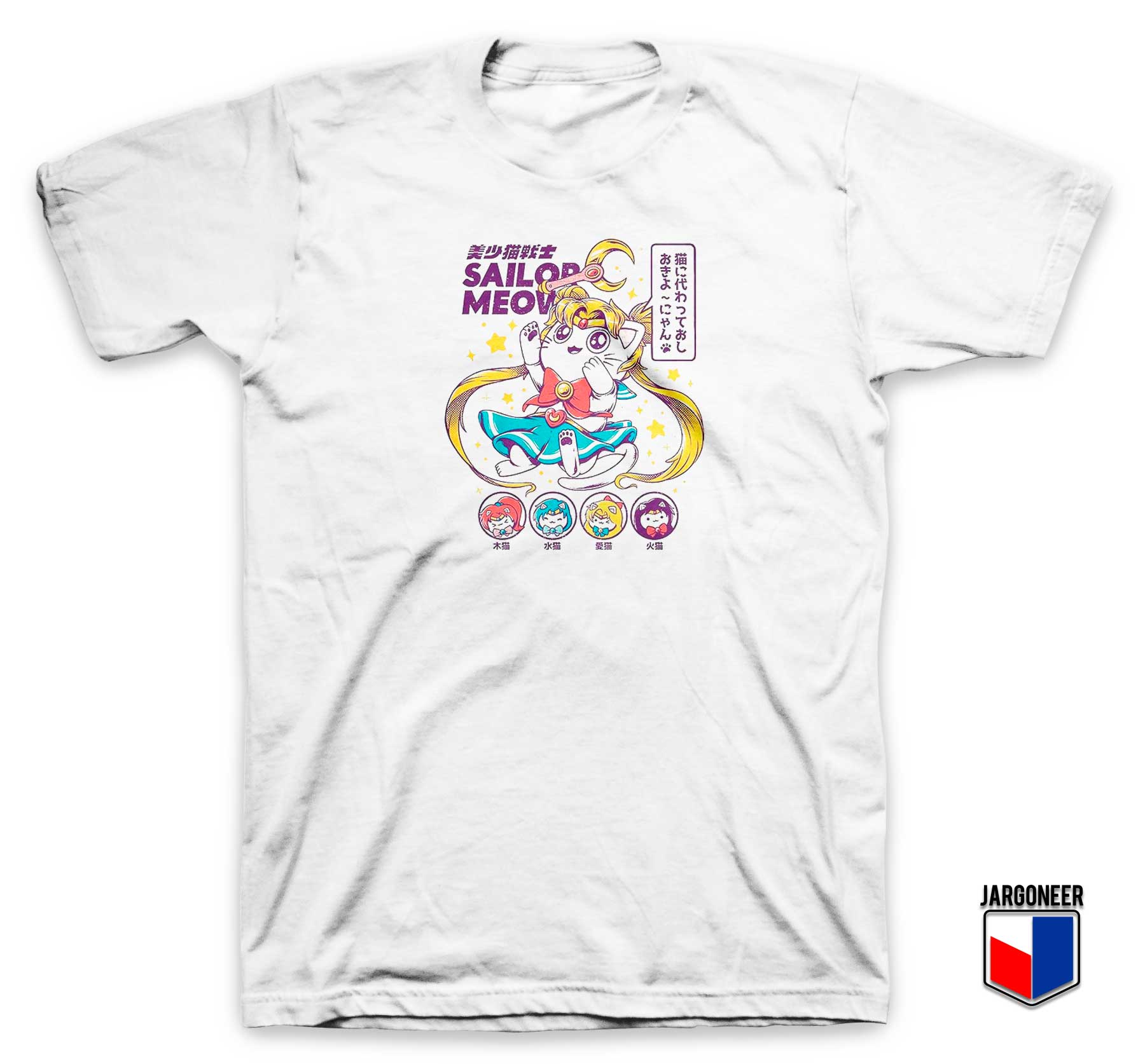 Chibi Sailor Meow Moon T Shirt Sailor Moon - Jargoneer.com